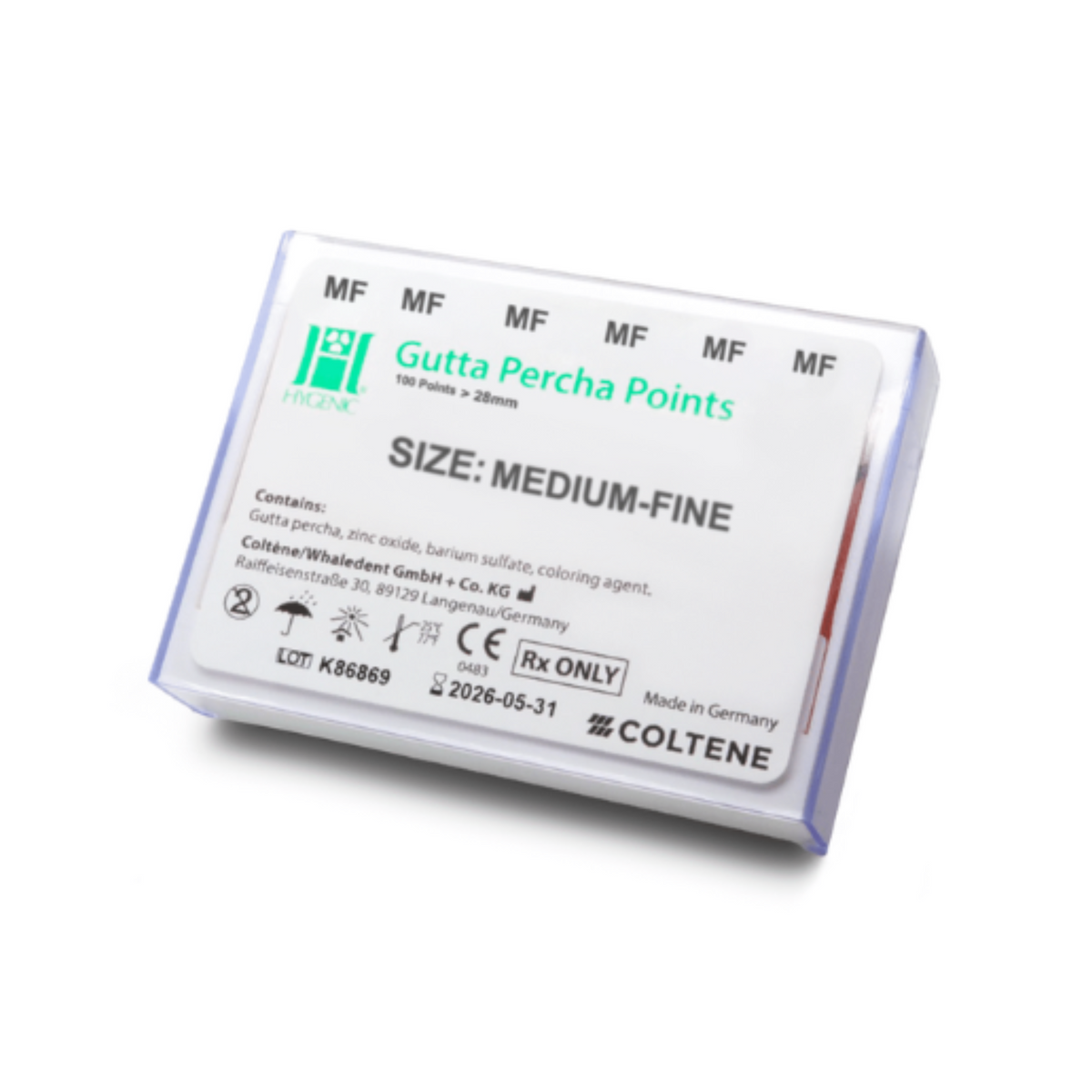 Punta de Gutta-Percha M-F C/100 – Dentiprime Supply